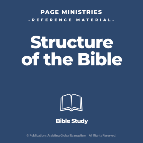 Structure of the Bible | PAGE Ministry